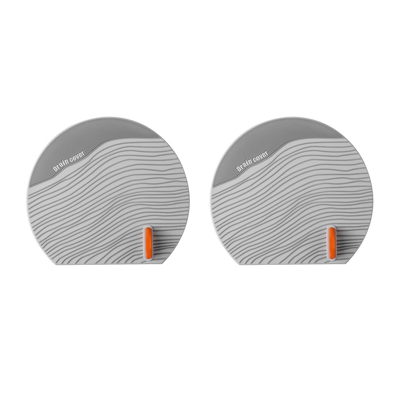 Pack of 2 Silicone Drain Covers Bathroom and Kitchen Use Flat Suction ...