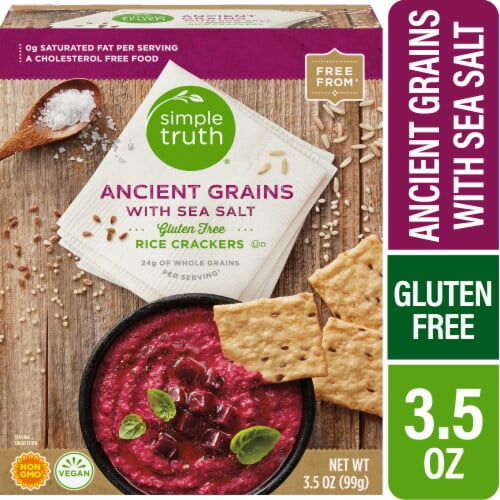 Pack of 2 - Simple Truth 7 Ancient Grains with Sea Salt Rice Crackers 3 ...