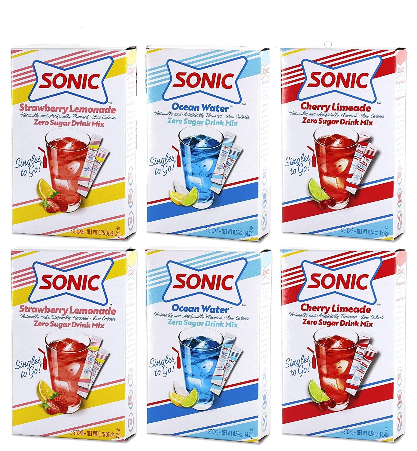 Pack of 2 - Singles To Go! Sonic Variety Pack 6 Total Boxes -2 Boxes ...