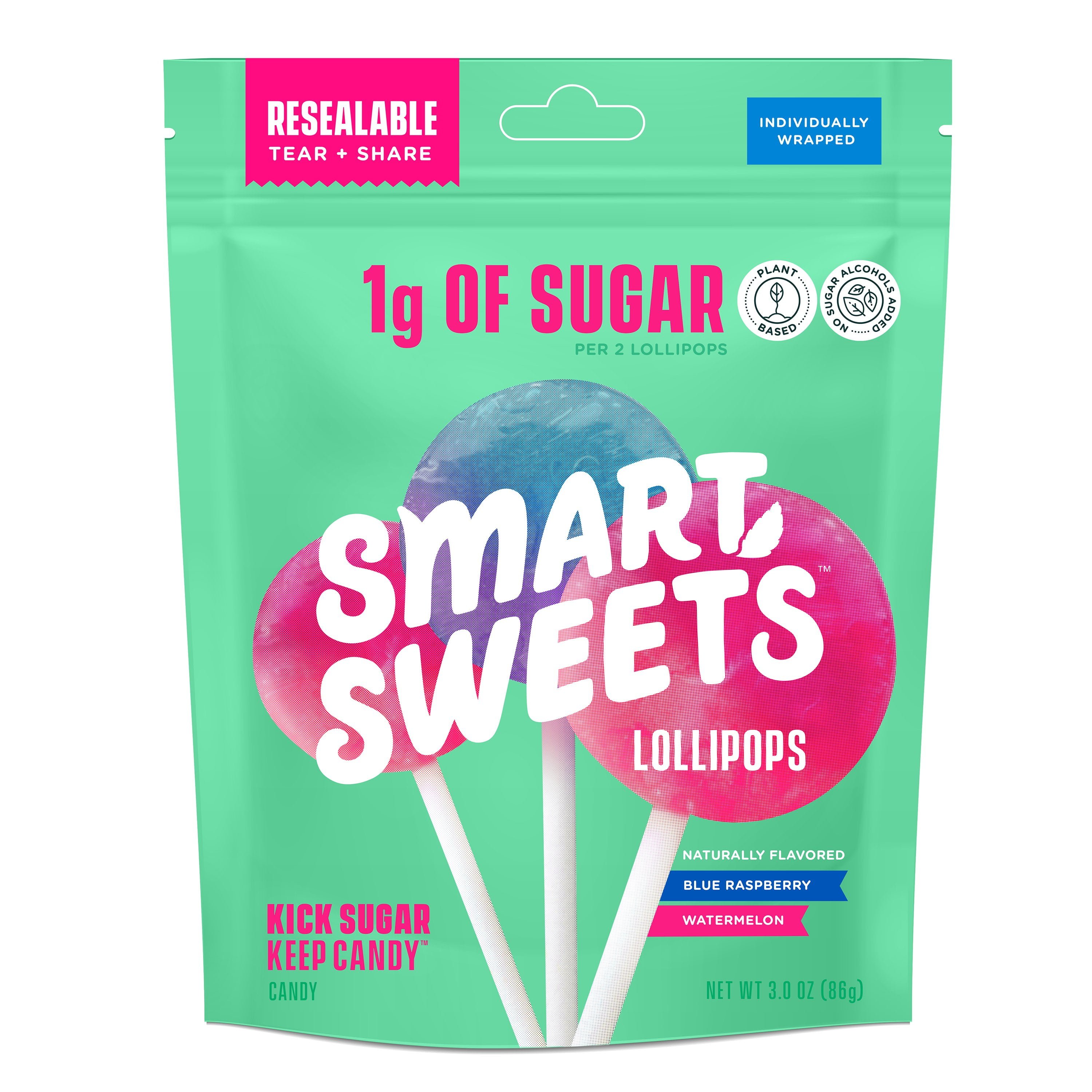 Pack of 2 SmartSweets Lollipops, 3 oz (Package May Vary) - Walmart.com