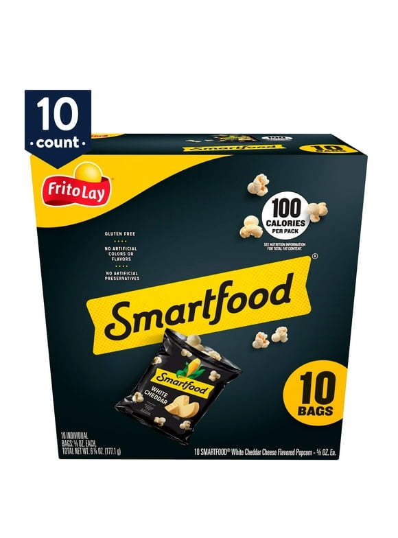 Pack of 2 Smartfood Popcorn White Cheddar Flavored Popcorn Snacks, 0. ...