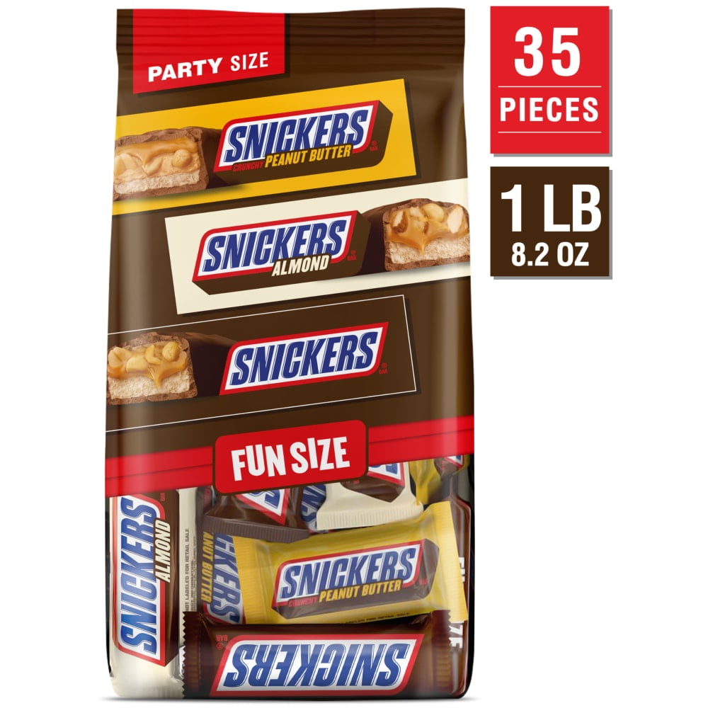 Pack of 2 Snickers Milk Chocolate Fun Size Chocolate Candy Bars Variety ...
