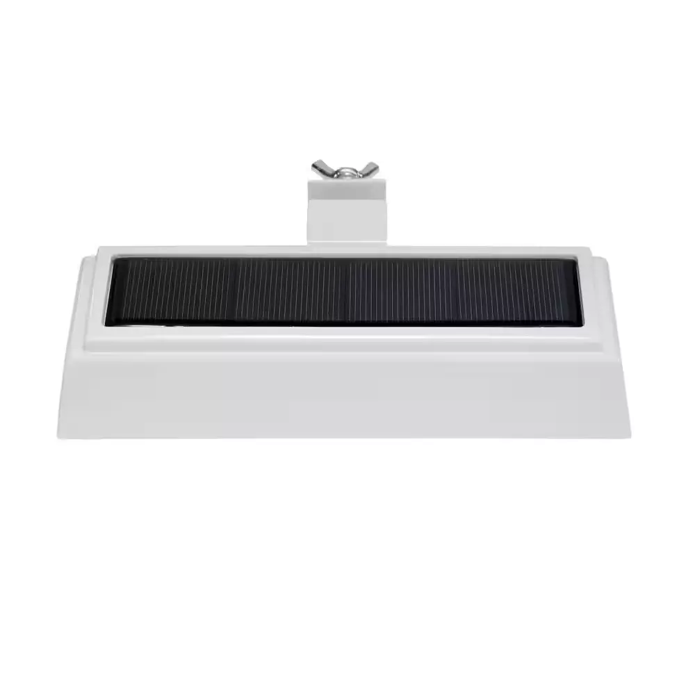 (Pack of 2) Solar Powered 10 Lumens Integrated LED White Roof Gutter ...