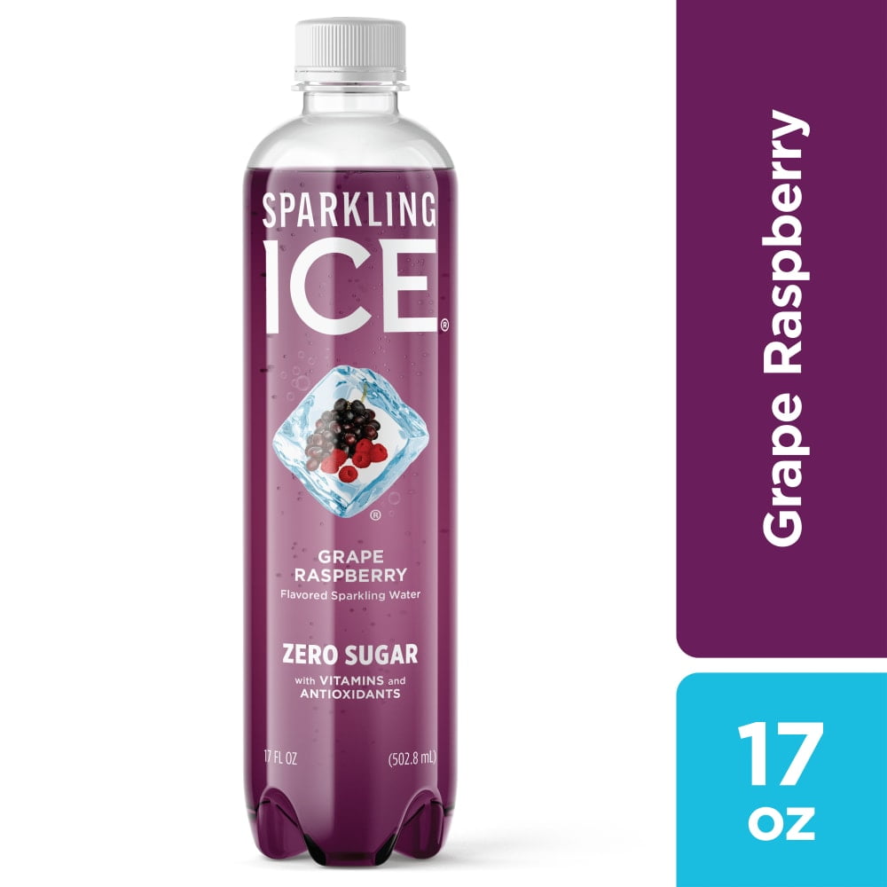 Pack of 2 Sparkling Ice Grape Raspberry Flavored Sparkling Bottled ...