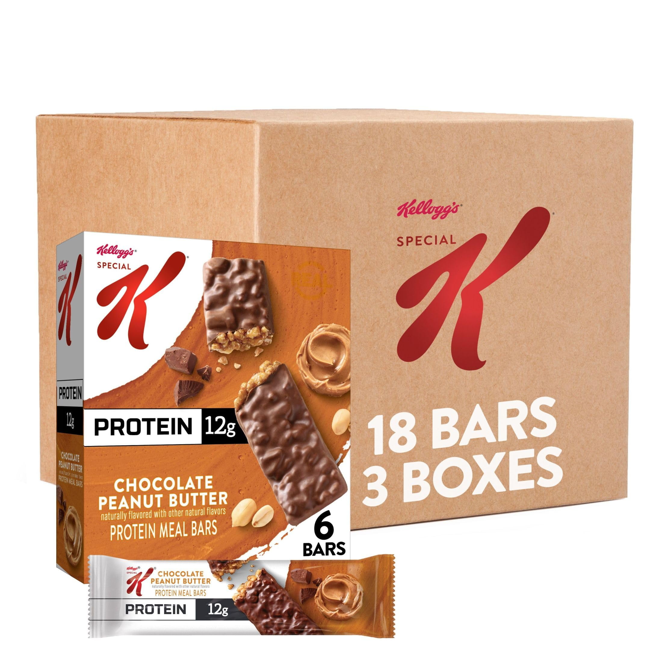 Pack of 2 - Special K Bar Protein Meal Bars, 12G Protein, Meal ...