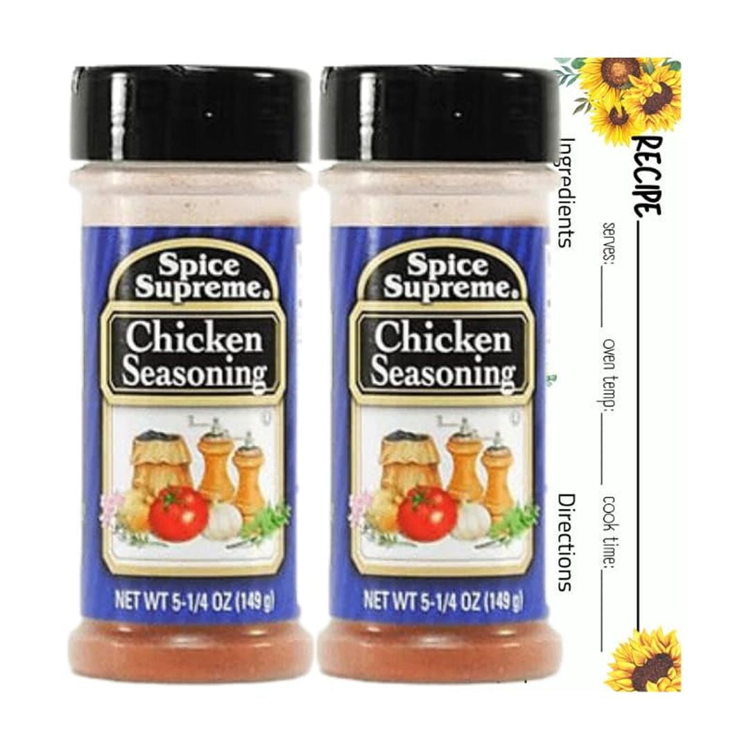Pack of 2 Spice YPF5 Supreme Chicken Seasoning 5.25oz | Includes Blank ...