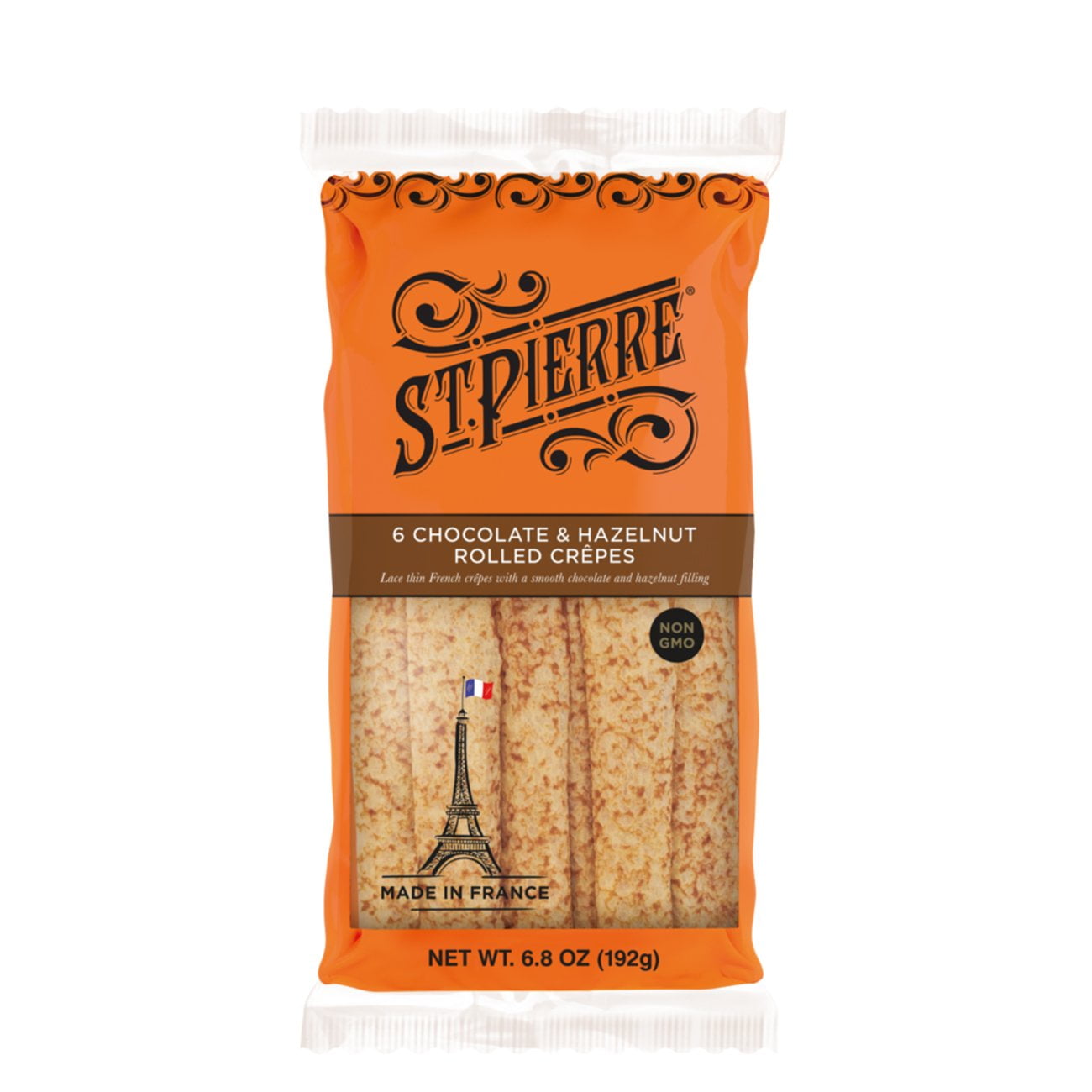 Pack of 2 St. Pierre Chocolate & Hazelnut Rolled Crêpes, 6 ct (Package ...