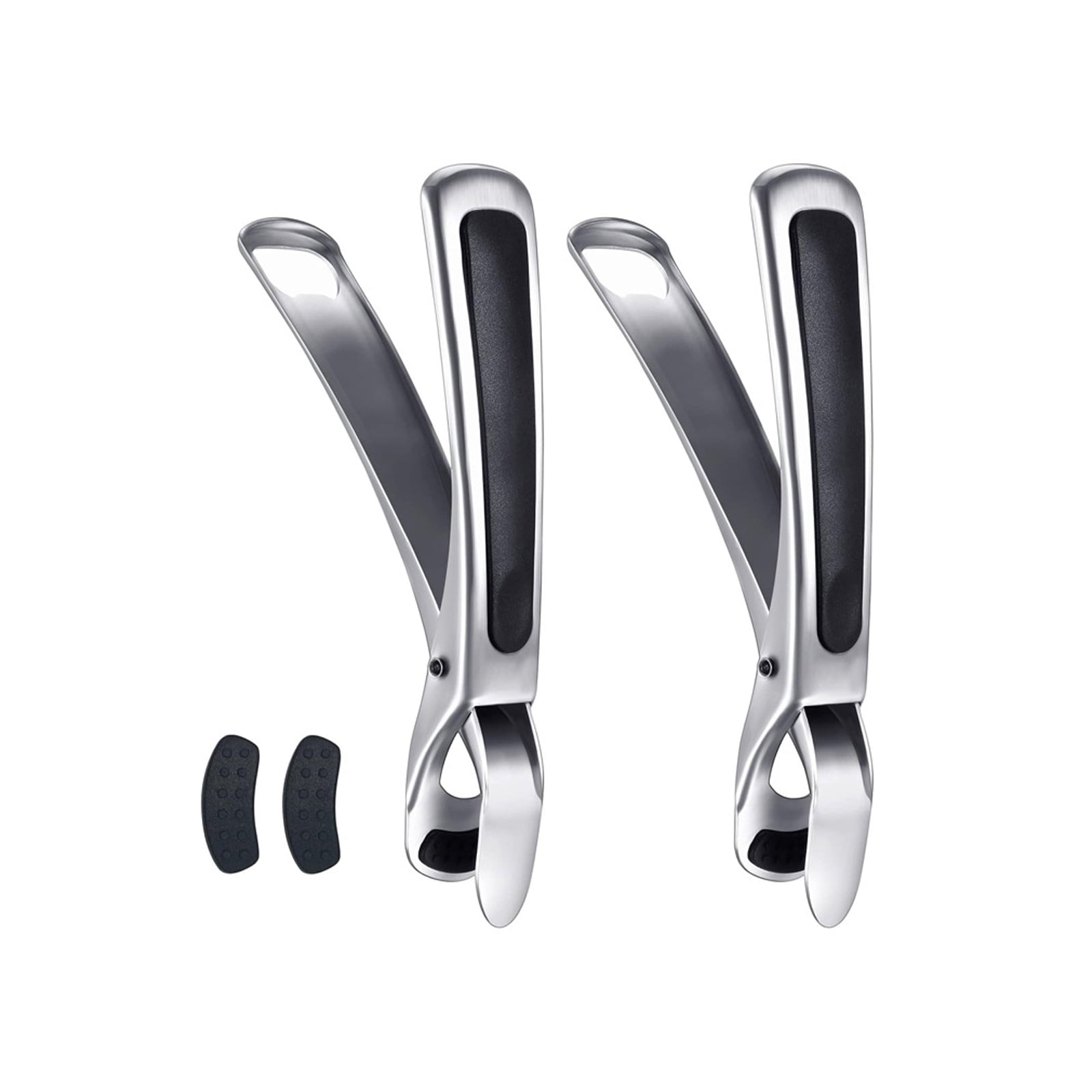 Pack of 2 Stainless Steel Heat Protective Tongs Ergonomic Handle for ...