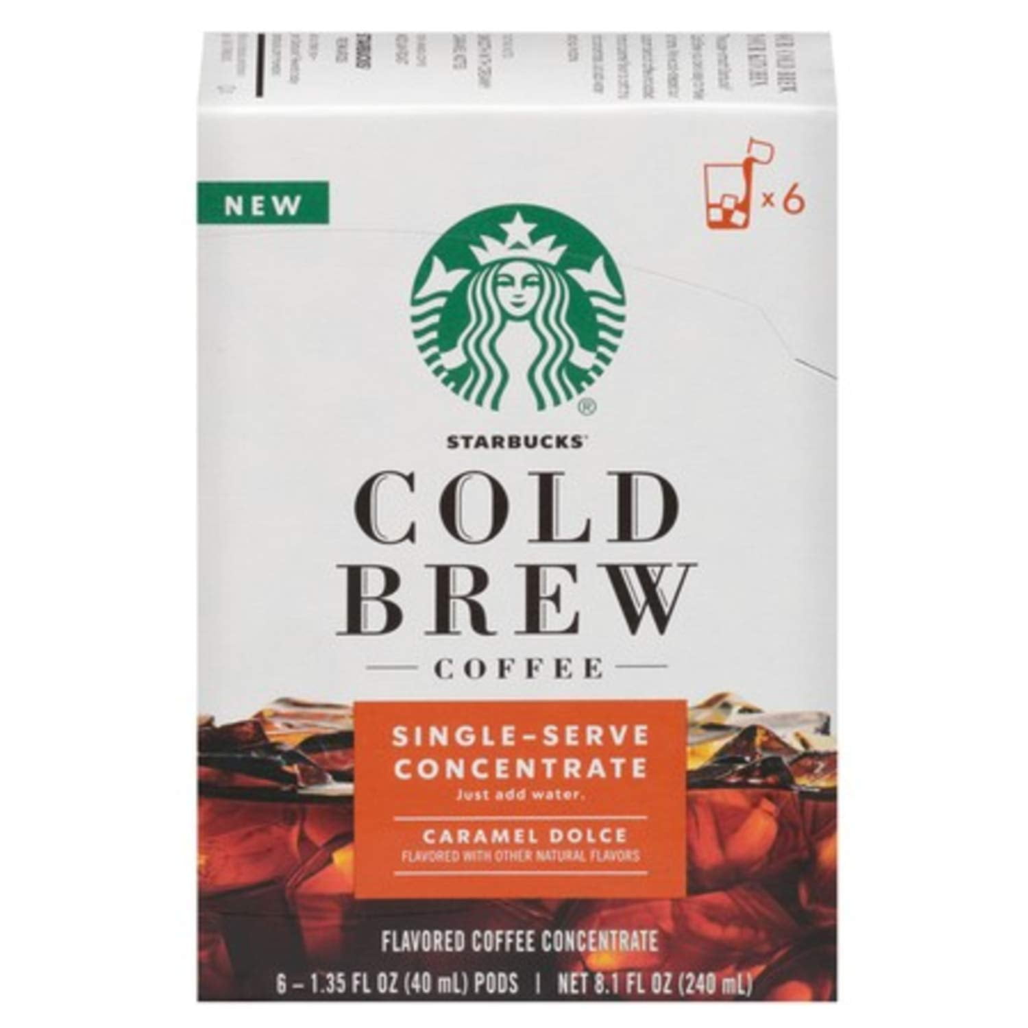 Pack of 2 - Starbucks Cold Brew Coffee — Caramel Dolce Flavored ...