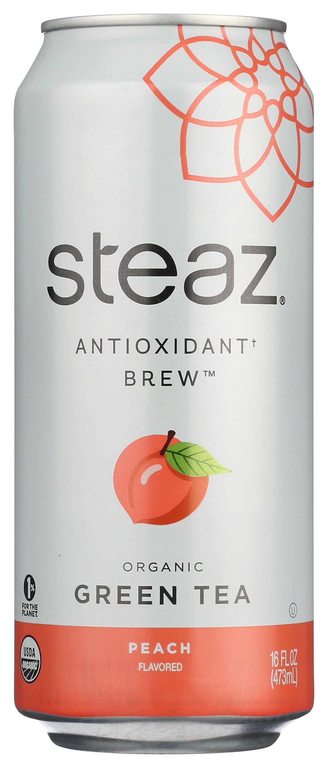 Pack of 2 Steaz Organic Iced Green Tea, Peach, 16 oz - Walmart.com