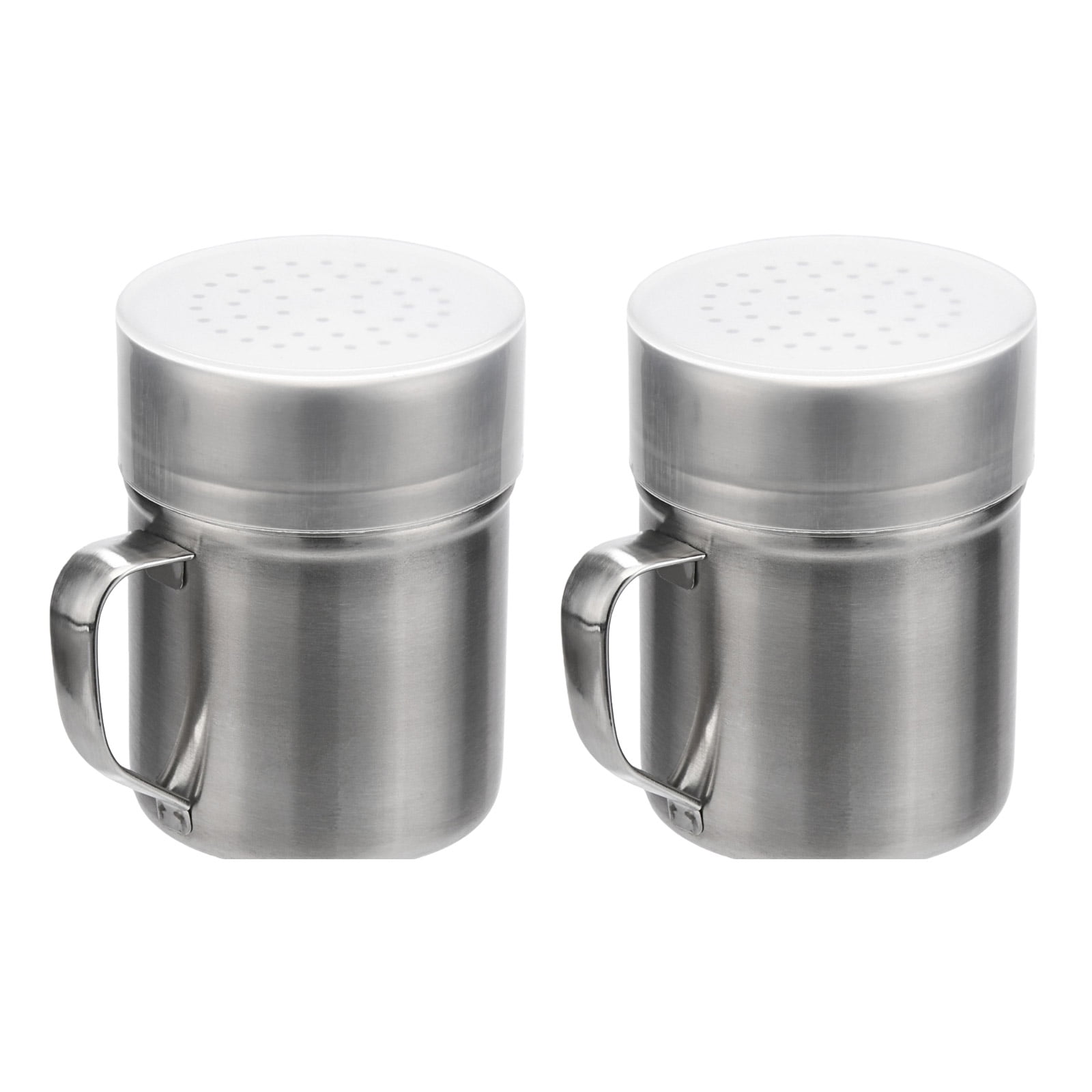 Pack of 2 Steel Powdered Sugar Dredge Shaker with Handle and Middle ...