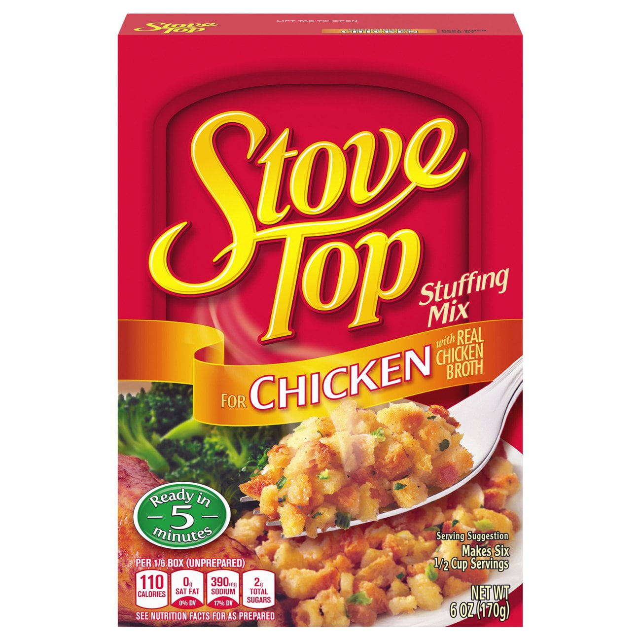 Pack of 2 Stove Top Chicken Stuffing Cubes Mix, 6 oz (Package May Vary ...