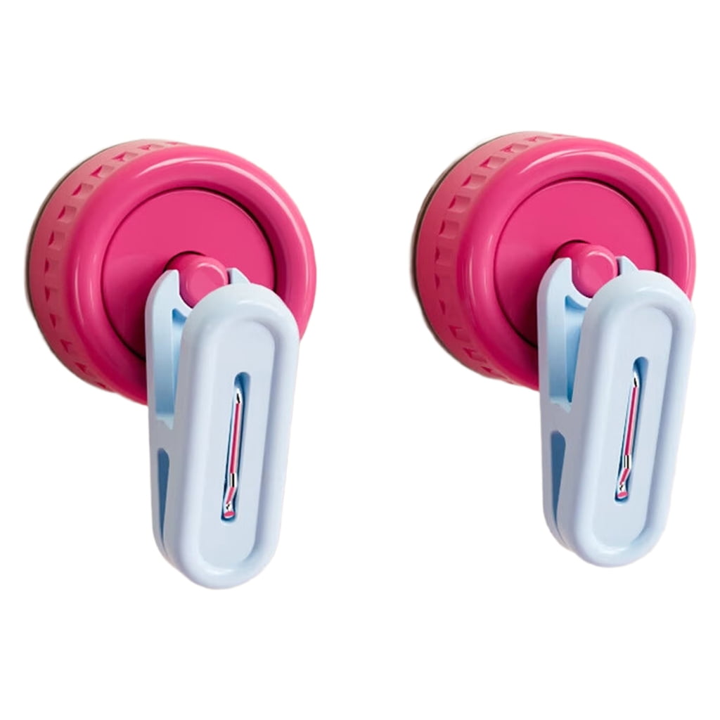 Pack of 2 Suction Cup Storage Clip Not Drill Wall Mount Strong Adhesive ...