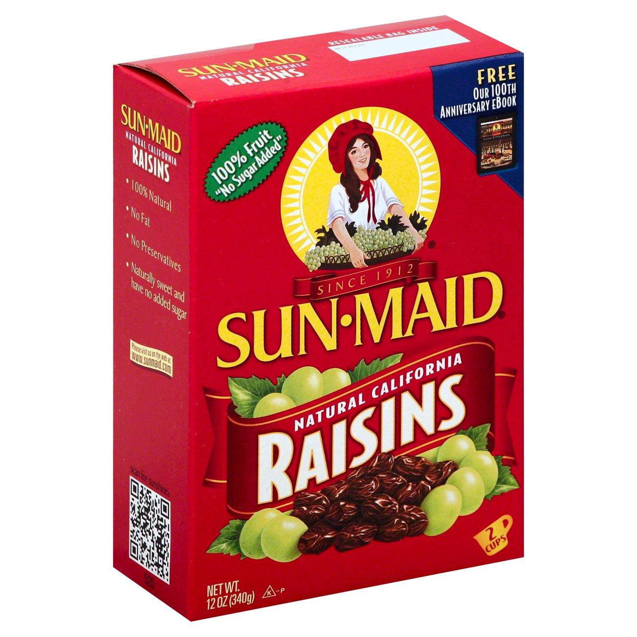 Pack of 2 Sun-Maid Natural California Raisins, 12 oz (Package May Vary ...