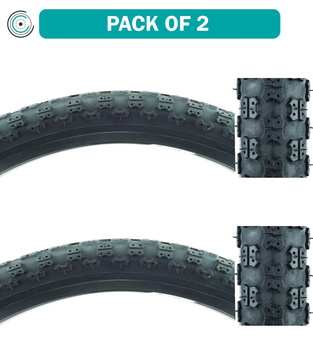 Pack of 2 Sunlite MX3 14x2.125 Clincher Wire TPI 40 Black/Black ...