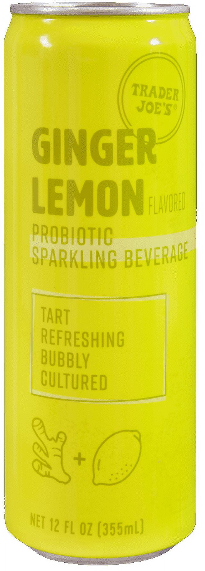 Pack of 2 - TJs Ginger Lemon Probiotic Sparkling Beverage 12 Fl Oz - Walmart.com