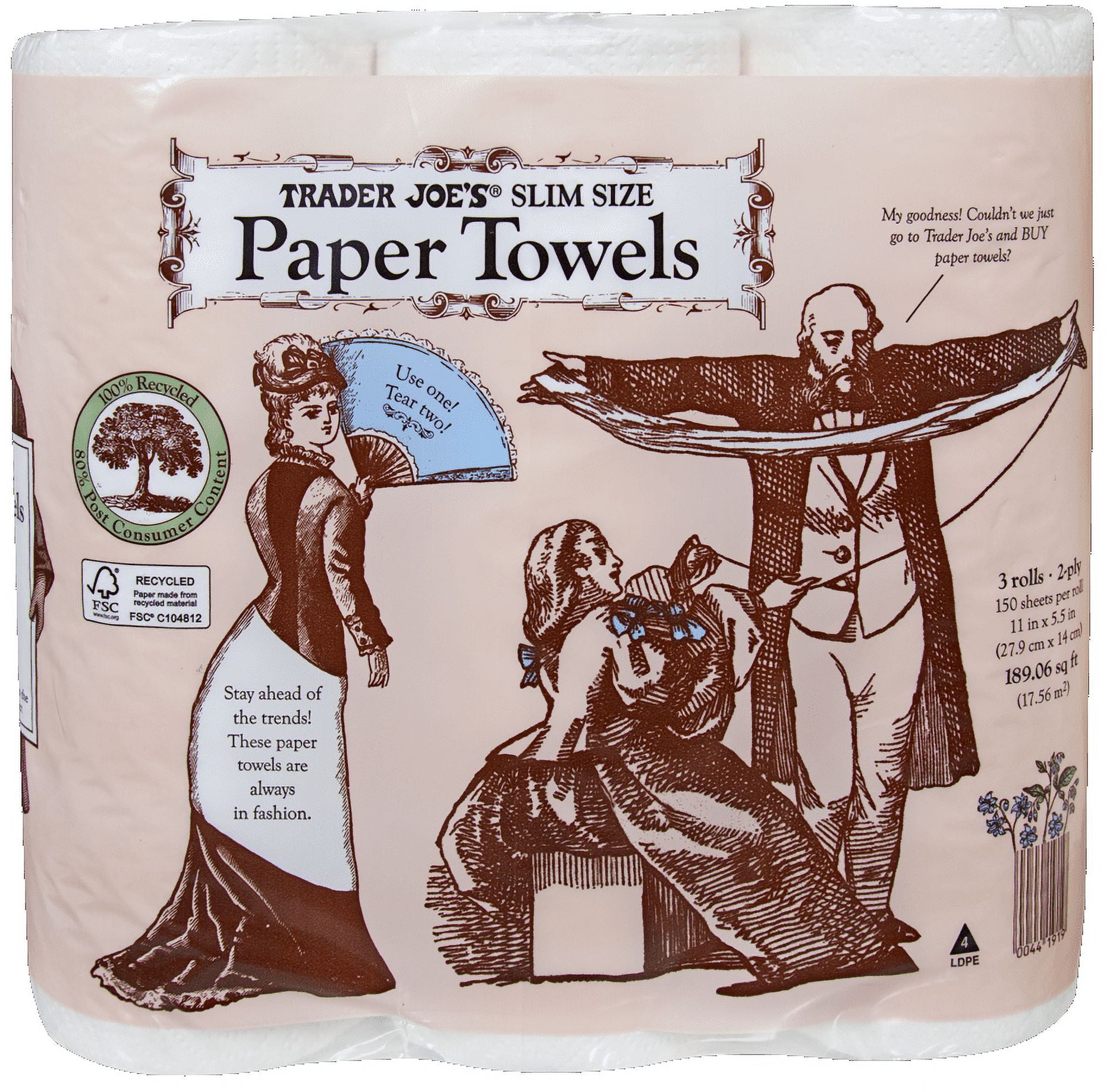 Pack of 2 - TJs Slim Size Paper Towels 450 Each - Walmart.com