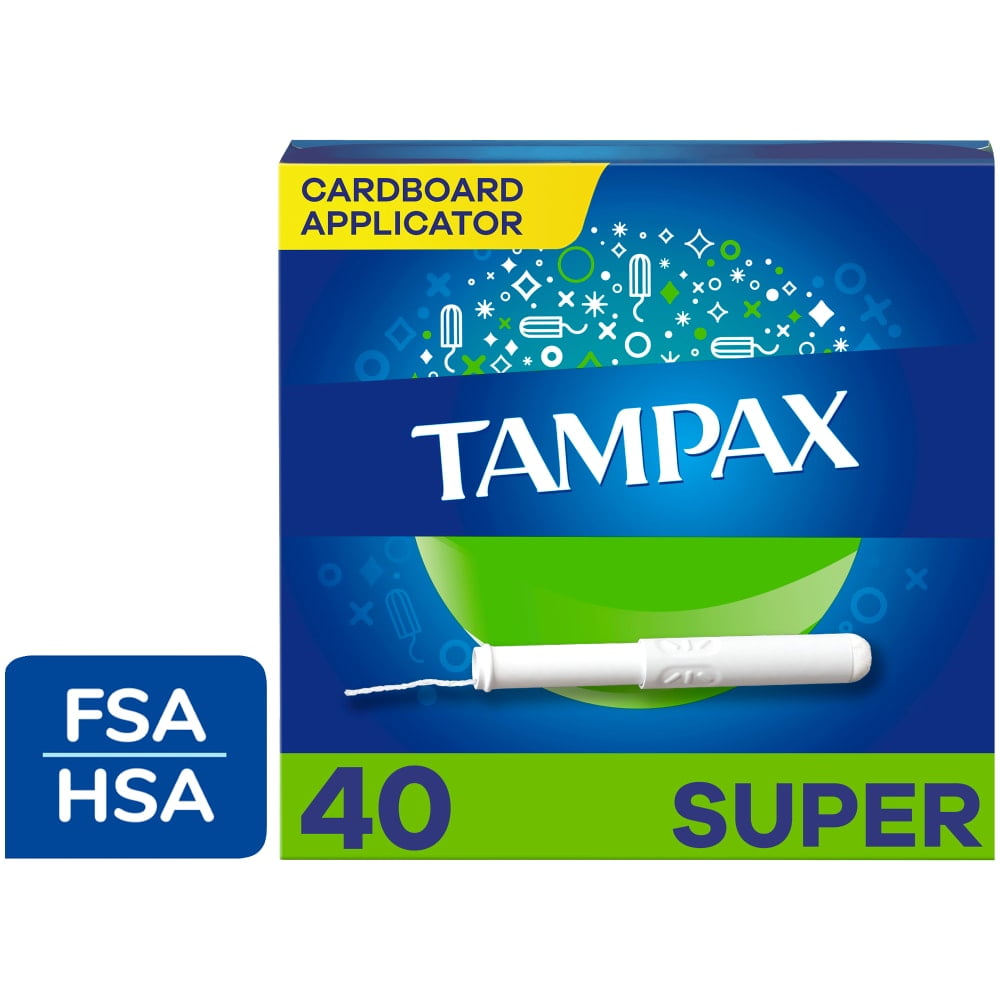 Pack of 2 Tampax Cardboard Applicator Tampons Super Absorbency ...