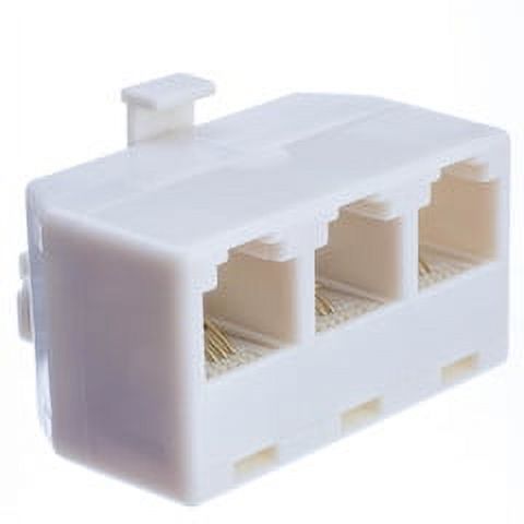 [Pack of 2] Telephone Jack Line Separator, RJ11/RJ12 Male to 3 RJ11 ...