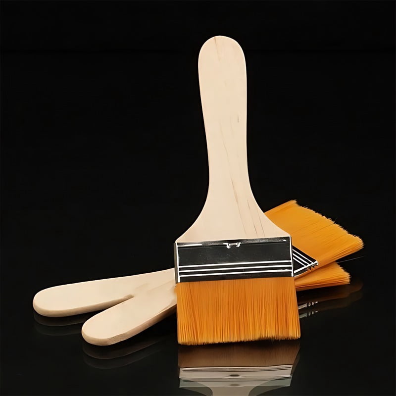 HUIYUE 2-Piece Oil Brushes for Applying Gesso, Acrylic Paint, Oil Paint ...