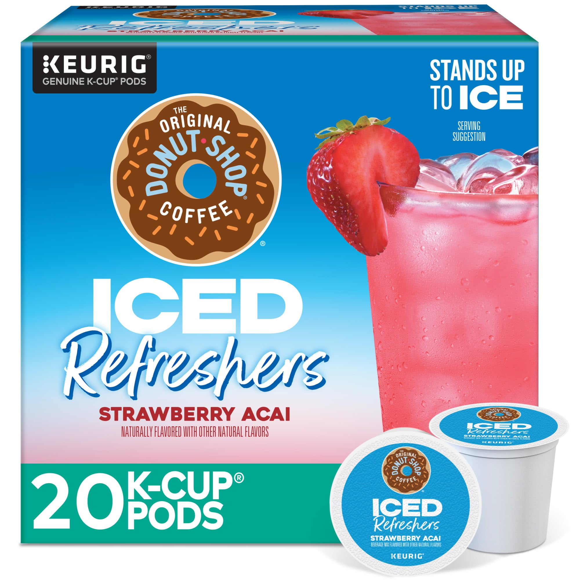 Pack of 2 - The Original Donut Shop Iced Refreshers, Strawberry Açaí ...
