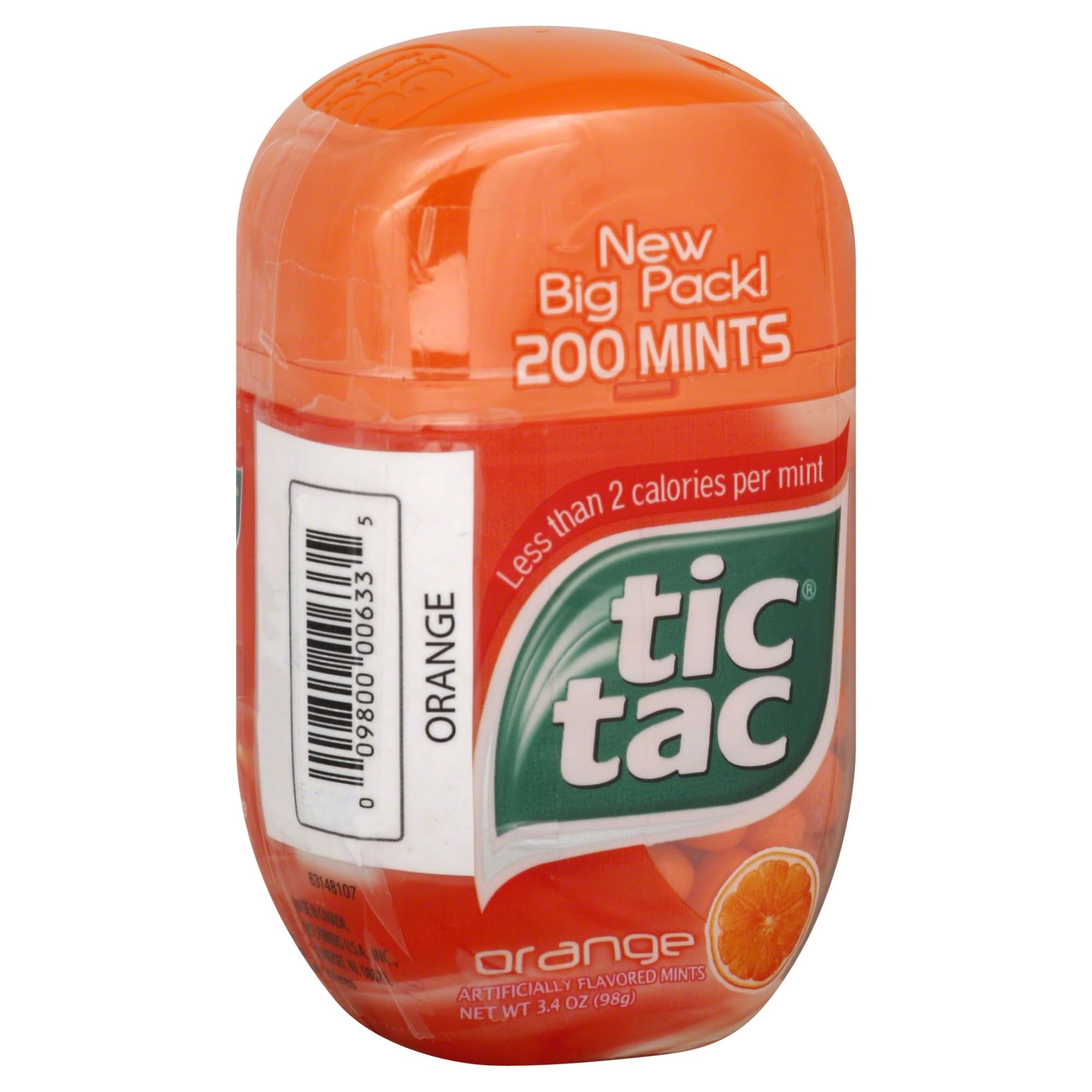 Pack of 2 - Tic Tac Mints, Orange Flavored Mints , 3.4 Ounces, 200 ...