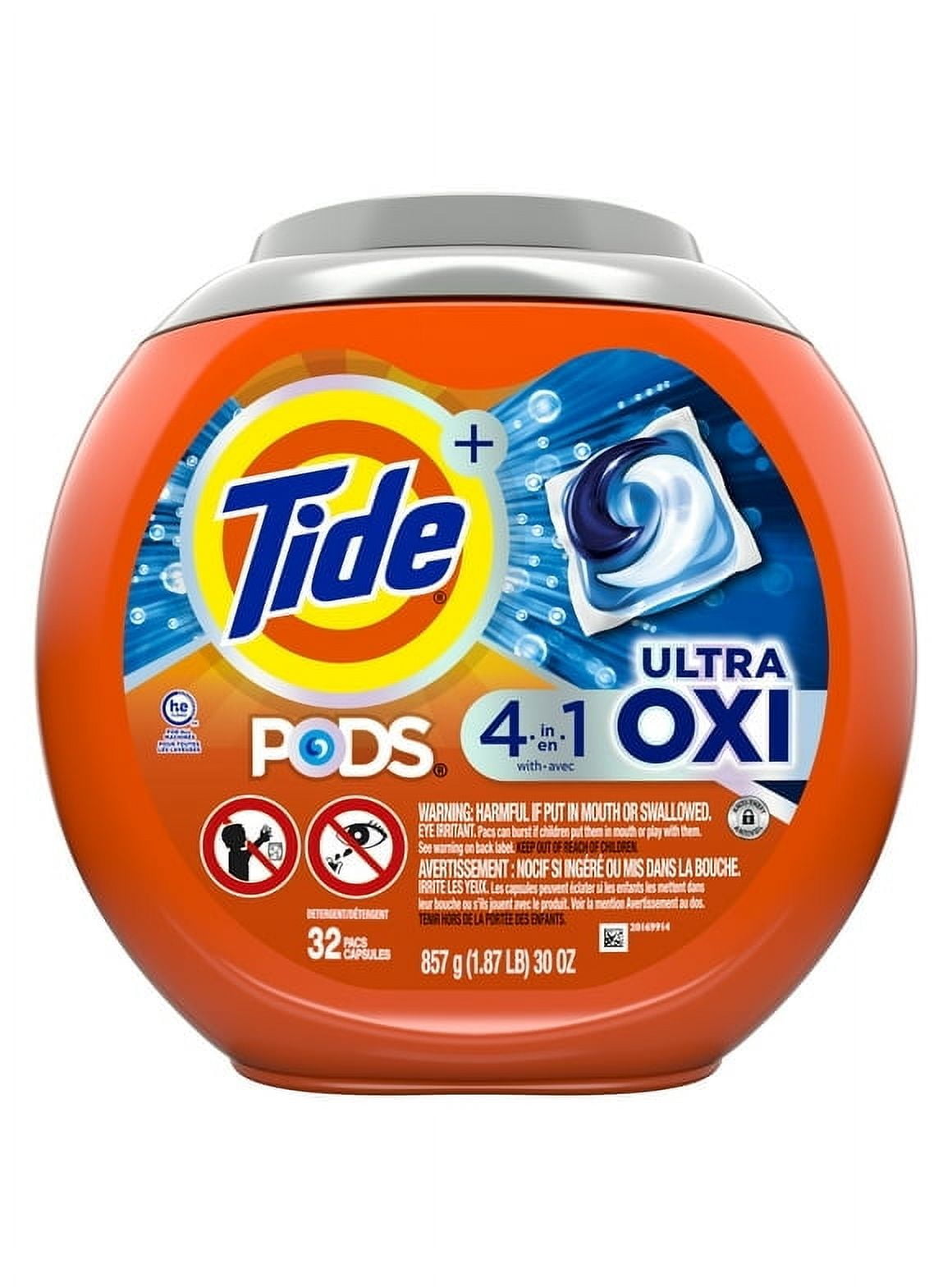 Pack of 2 Tide PODS Liquid Laundry Detergent, Ultra Oxi, 32 Count ...
