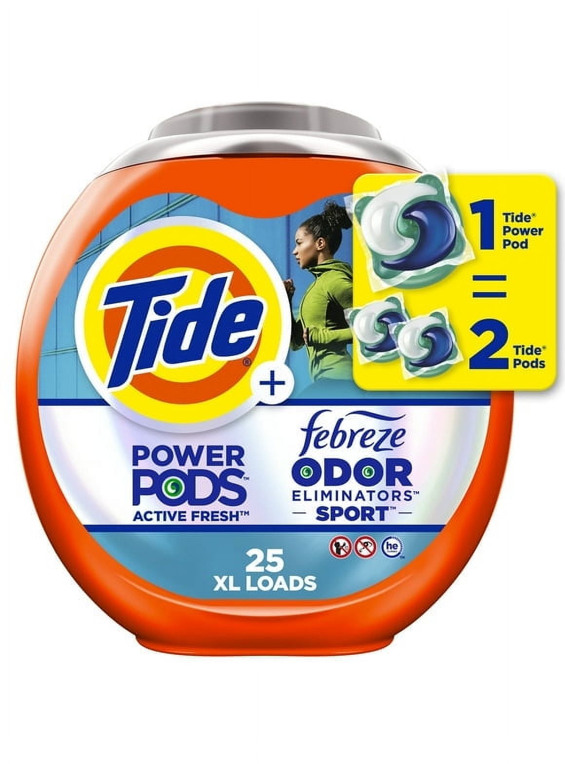 Pack of 2 Tide Power Pods Laundry Detergent Soap Packs with Febreze ...