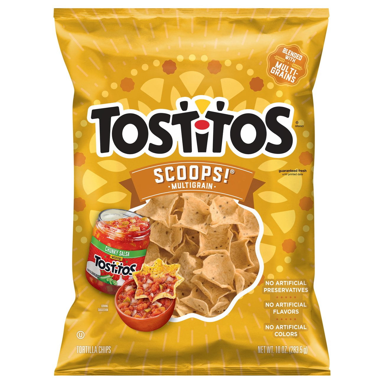 Pack of 2 Tostitos Scoops! Multigrain Tortilla Chips, 10 oz (Package ...