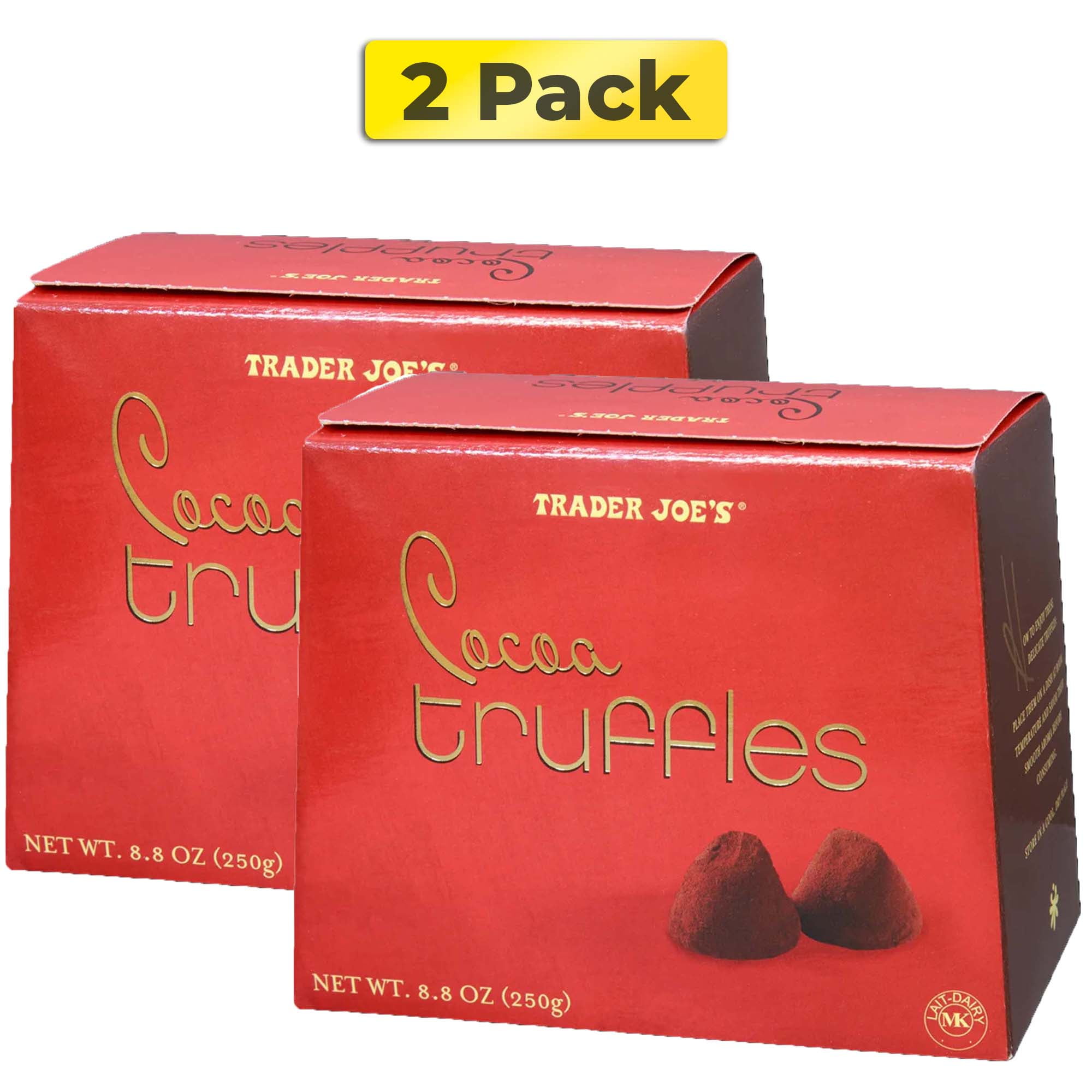 Pack of 2 Trader Joe's Cocoa Truffles | 8.8 oz - Walmart.com