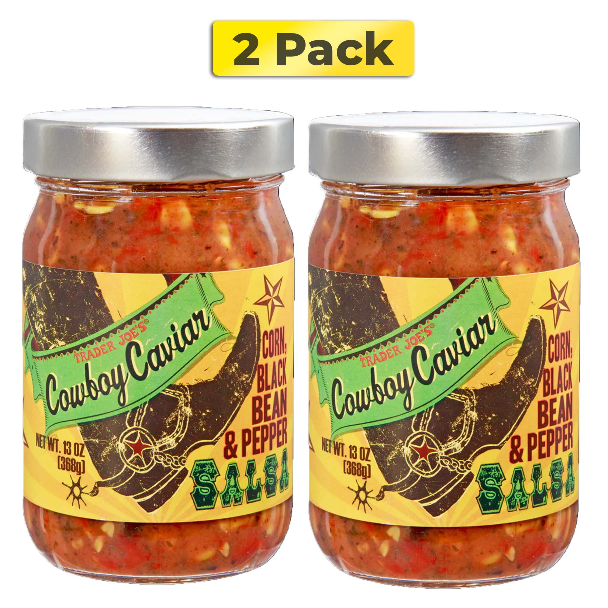 Pack of 2 Trader Joe's Cowboy Caviar Salsa |13 oz - Walmart.com