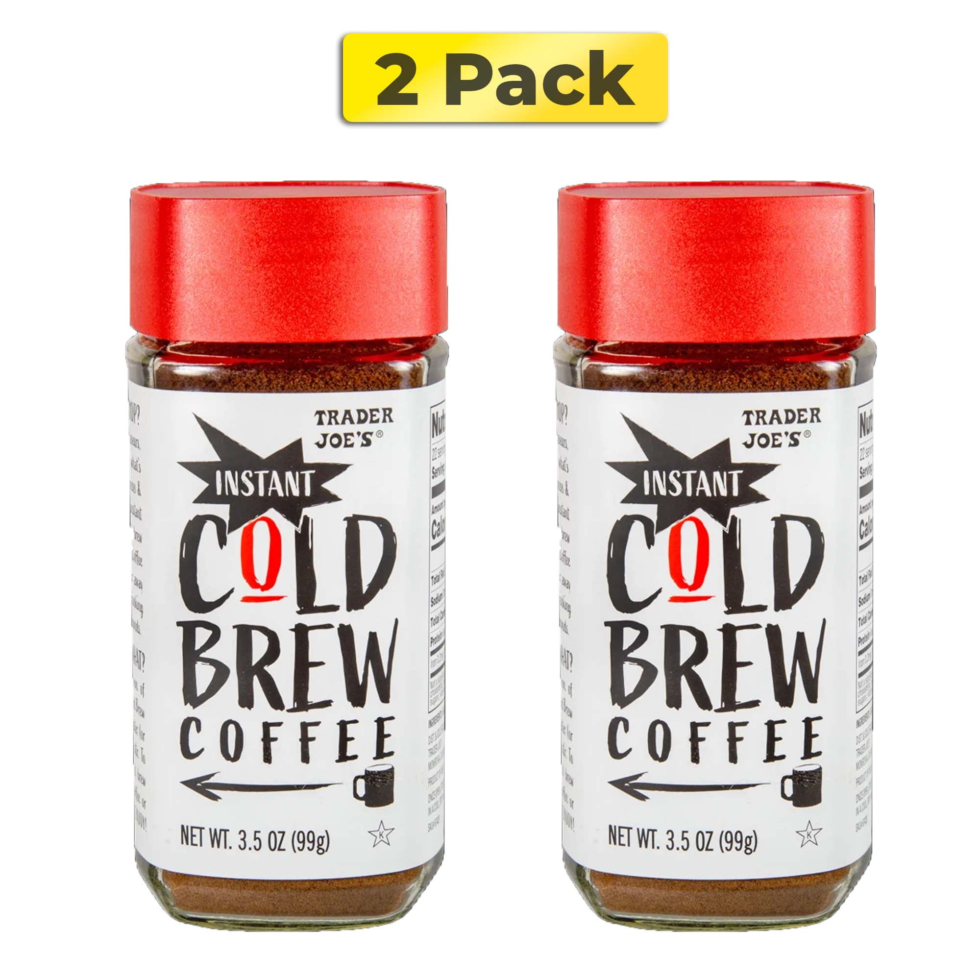 Trader Joe's Instant Cold Brew Coffee, 2-Pack, 3.5 oz - Walmart.com