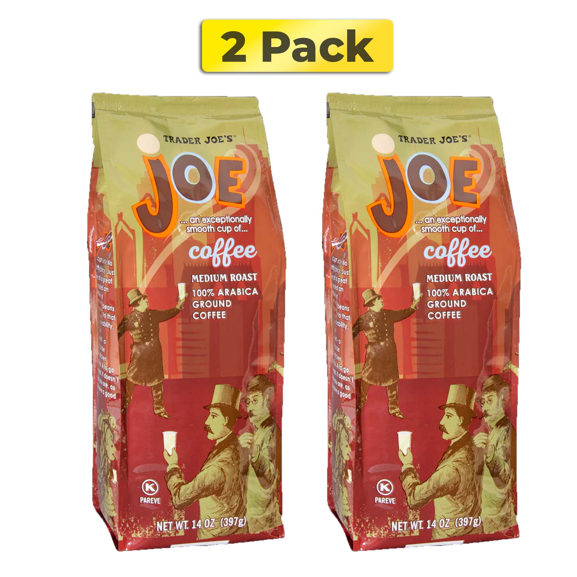 Pack of 2 Trader Joe's Joe Medium Roast Ground Coffee | 14 oz - Walmart.com