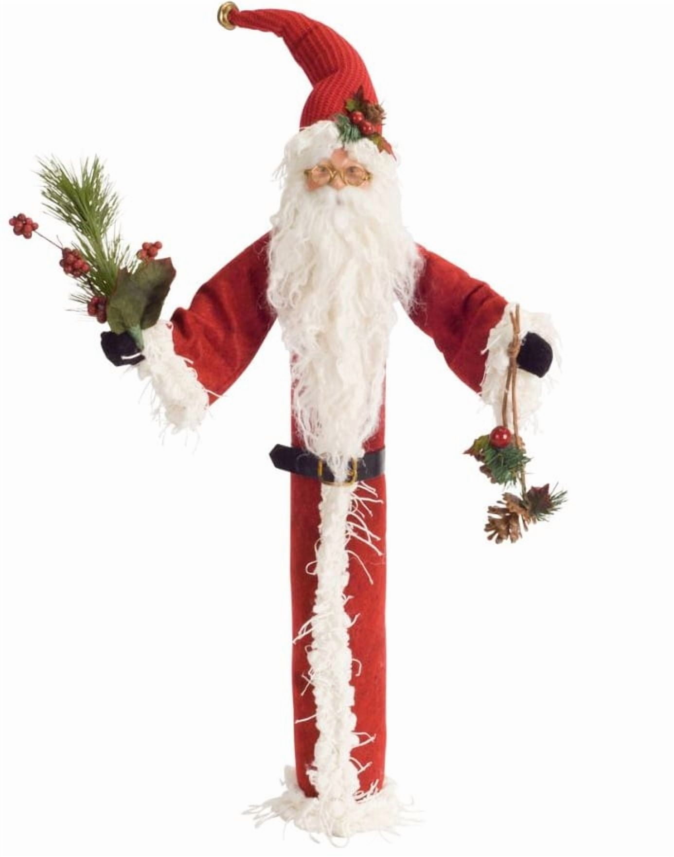 Pack of 2 Traditional looking Slim Santa Holding Pines - Walmart.com