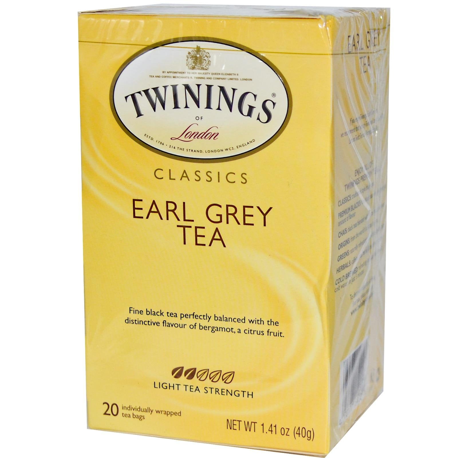 Pack of 2 - Twinings Classic Earl Grey Tea, 20 Count - Walmart.com