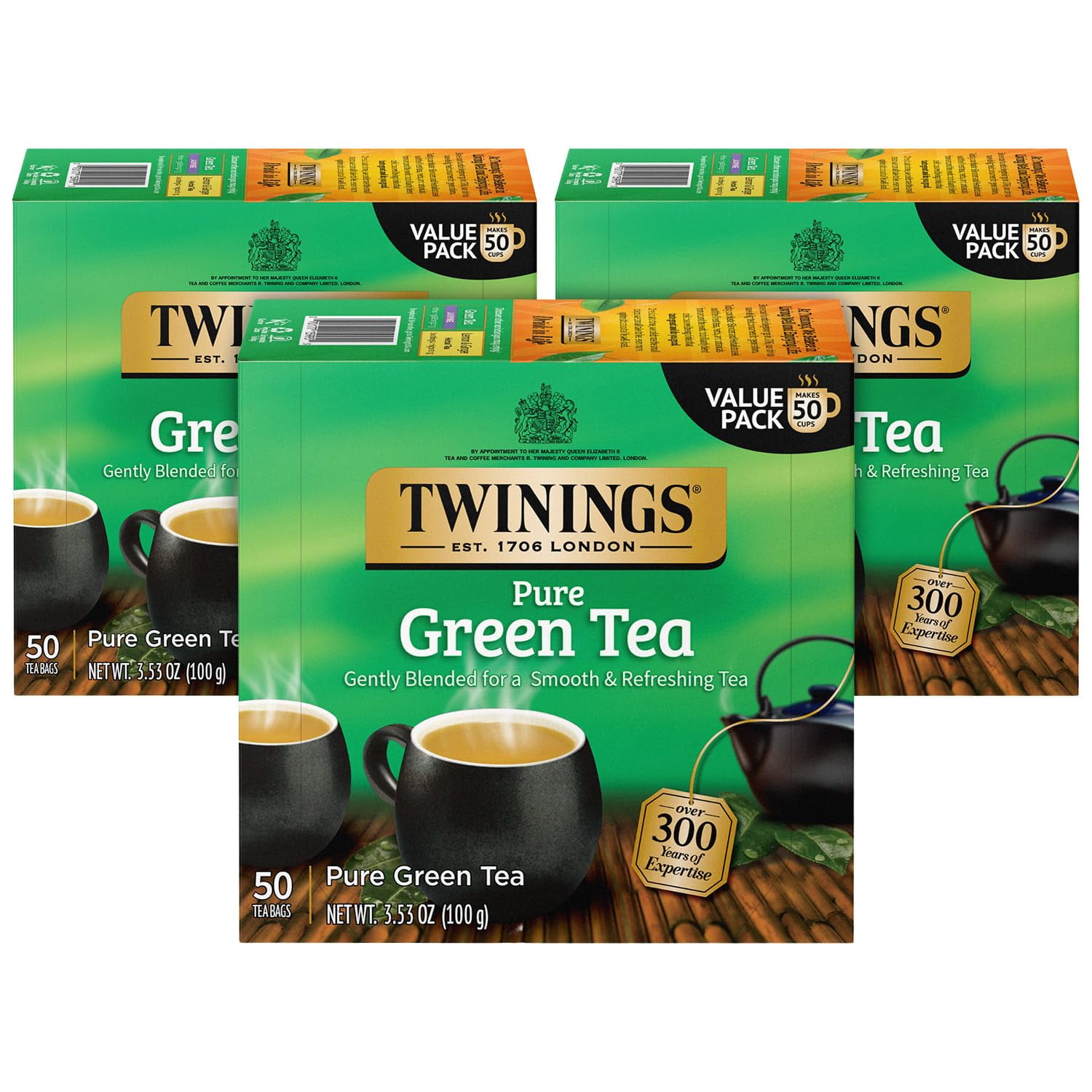 Pack of 2 - Twinings Green Tea - Smooth Flavor, Enticing Aroma ...