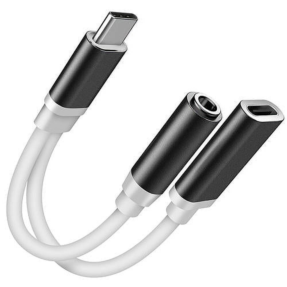 [Pack of 2] USB Type C to 3.5mm Aux Audio Charging Adapter TPE Metal ...