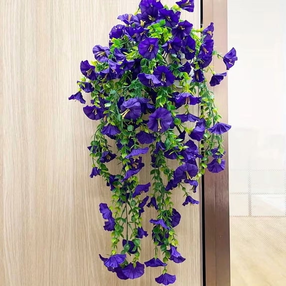 Pack of 2 UV Protective Artificial Hanging Flower Vine Plants with ...