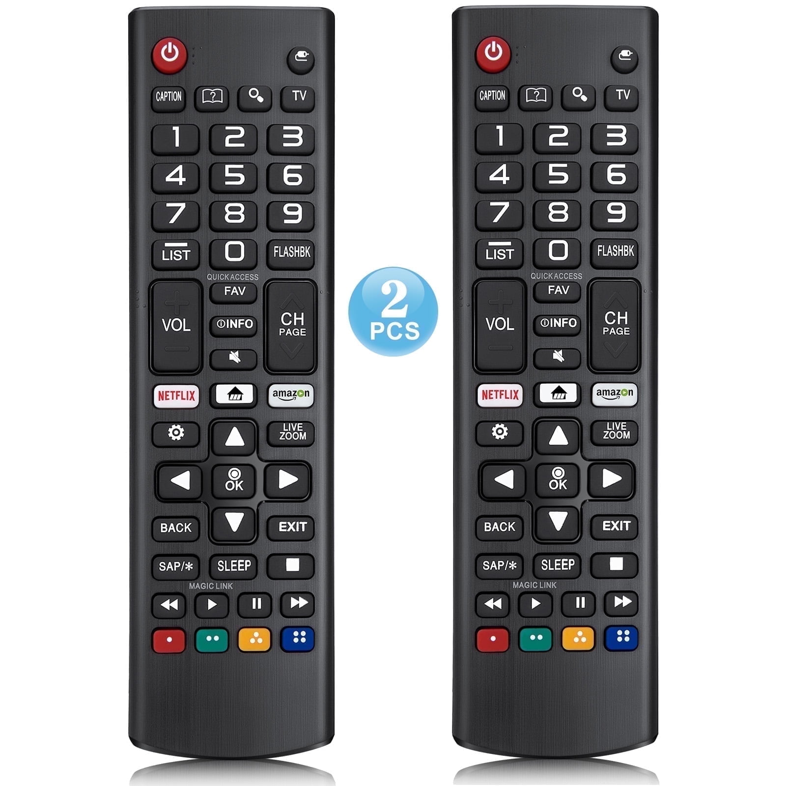 (Pack of 2) LG Remote for All LG LCD/LED/OLED Smart TVs - Walmart.com