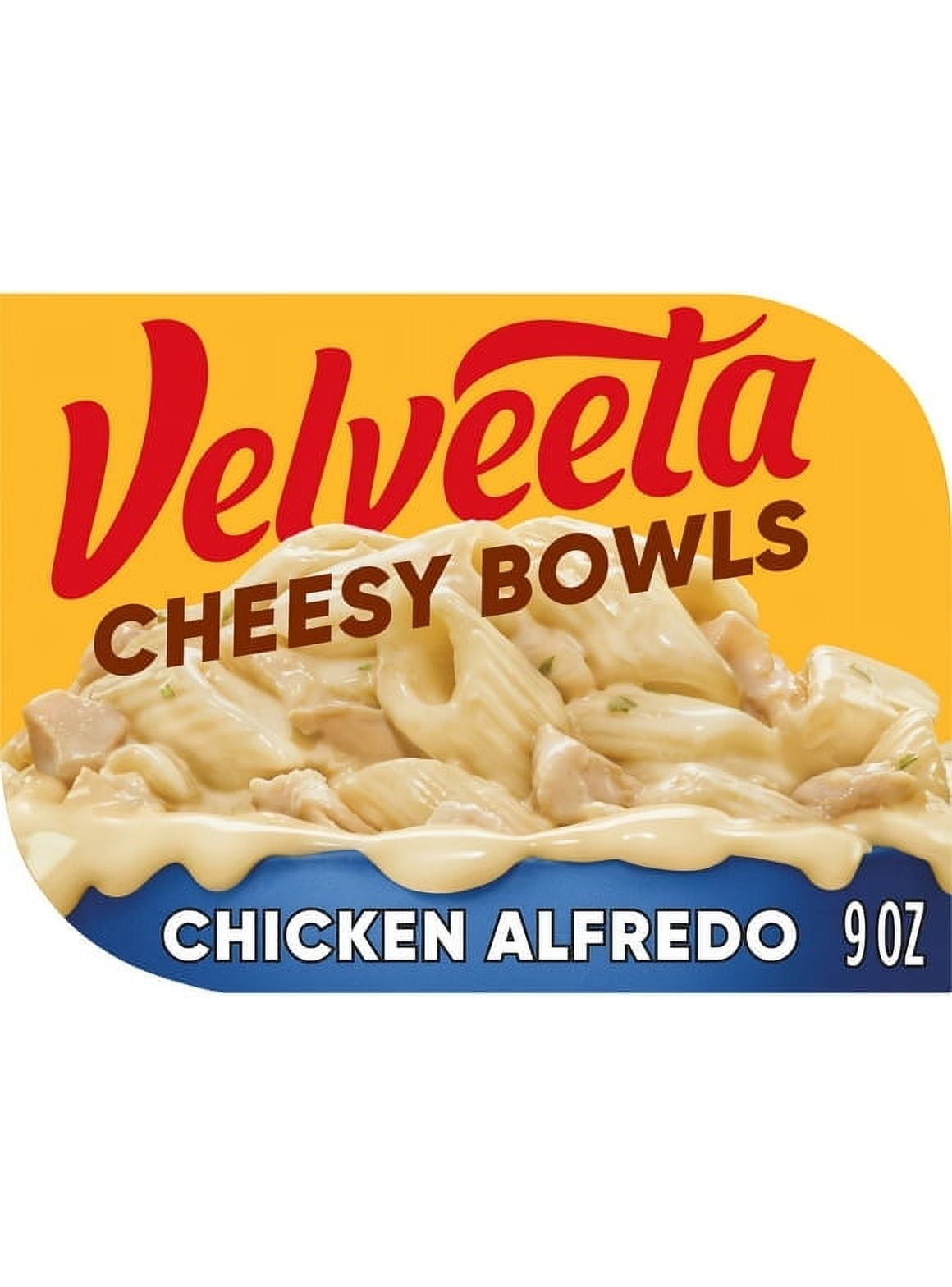 Pack of 2 Velveeta Cheesy Bowls Chicken Alfredo Microwave Meal, 9 oz ...