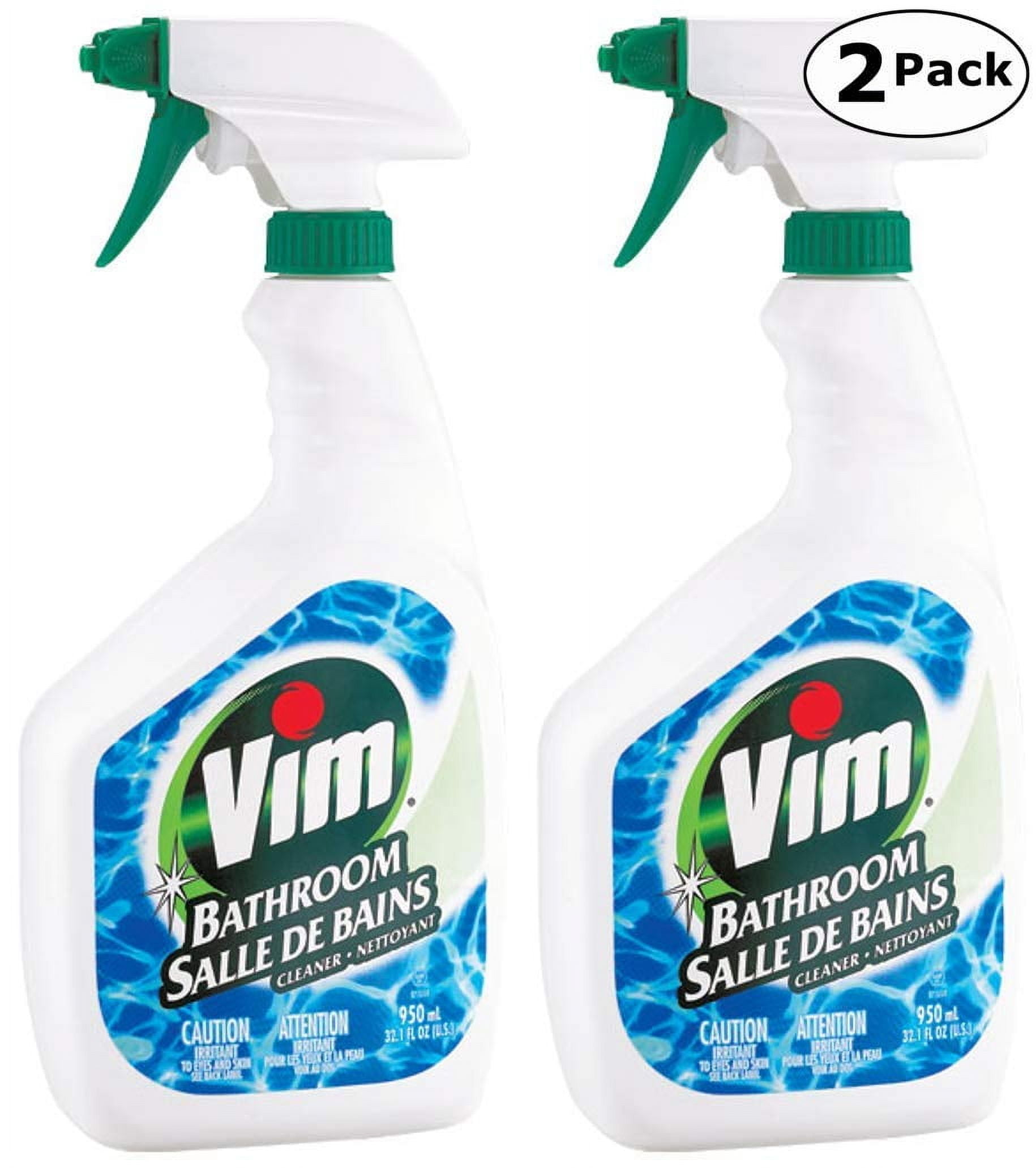 Pack of 2 Vim Bathroom Cleaner, trigger spray - 32 Fl Oz(950 ml) - Walmart.com