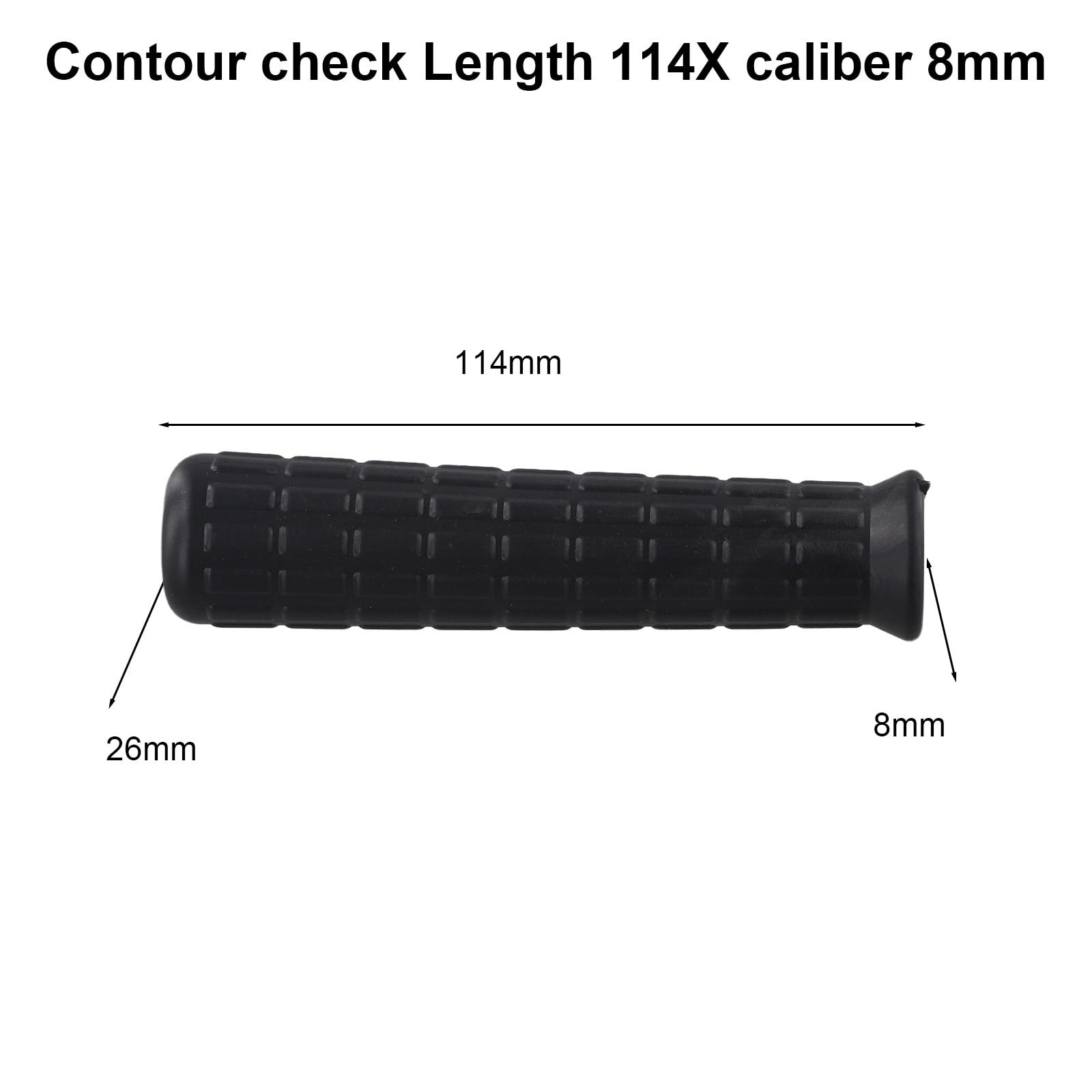 Pack of 2 Wheelbarrow Rubber Handles Round Tubes Black Replacement ...