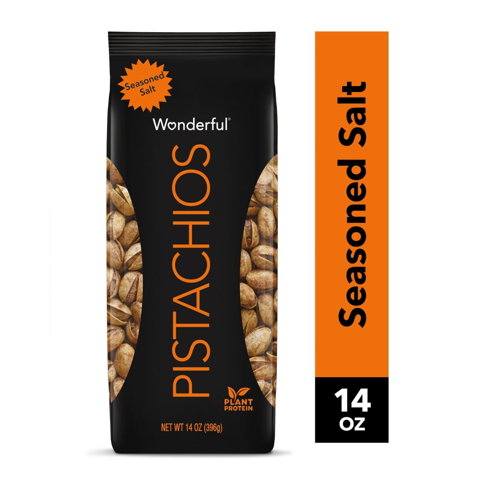 Pack of 2 Wonderful Pistachios In- Shell Seasoned Salt Pistachios, 14 ...