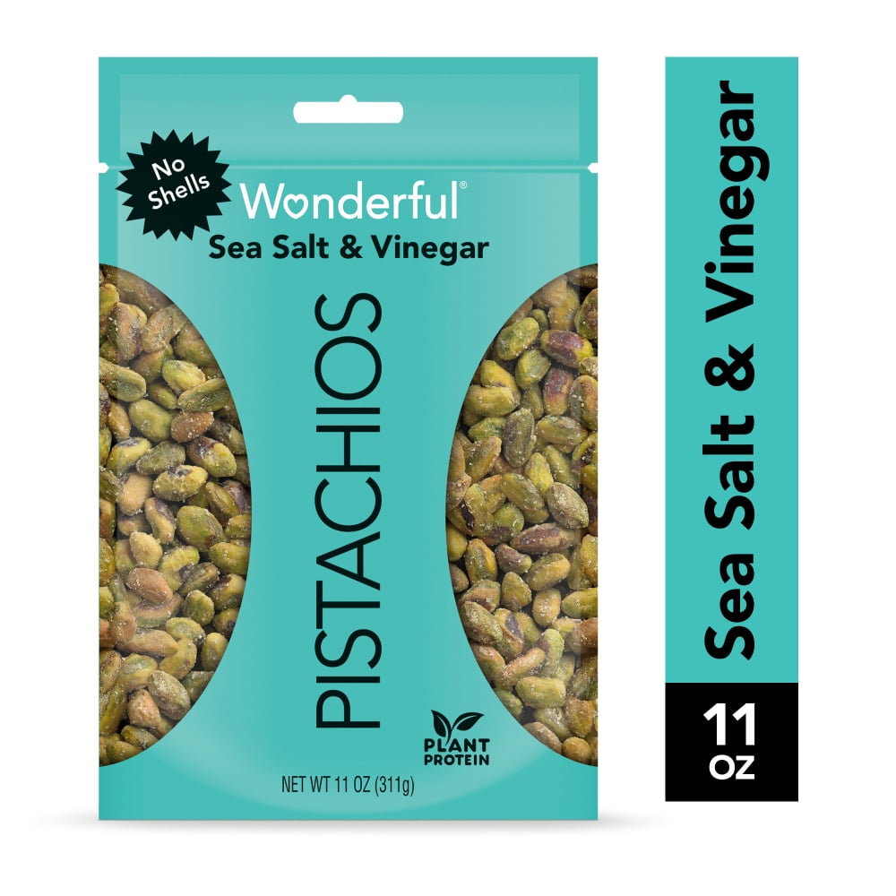 Pack of 2 Wonderful Pistachios No Shells Sea Salt & Vinegar Pistachios ...