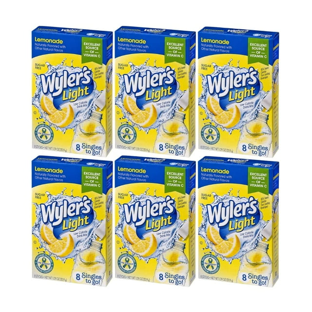 Pack of 2 - Wylers Light Singles To Go Powder Packets, Water Drink Mix ...