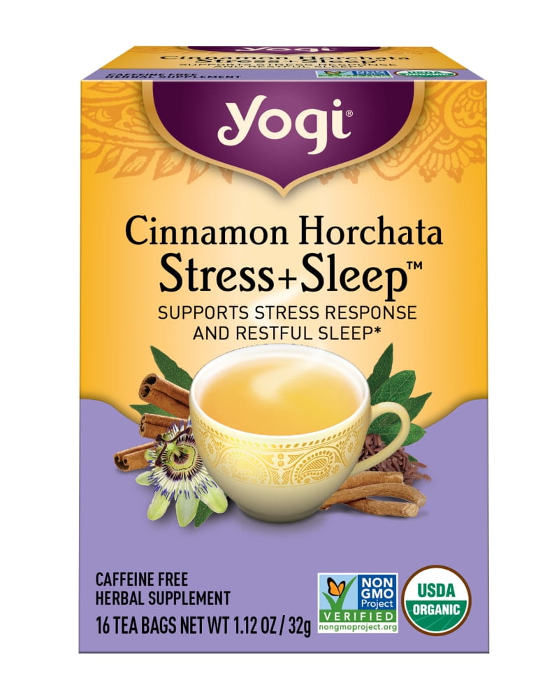 Pack of 2 Yogi Cinnamon Horchata Stress + Sleep Organic Herbal Tea Bags ...