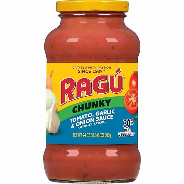 Pack of 2 agu Chunky Tomato, Garlic and Onion Pasta Sauce, Diced ...