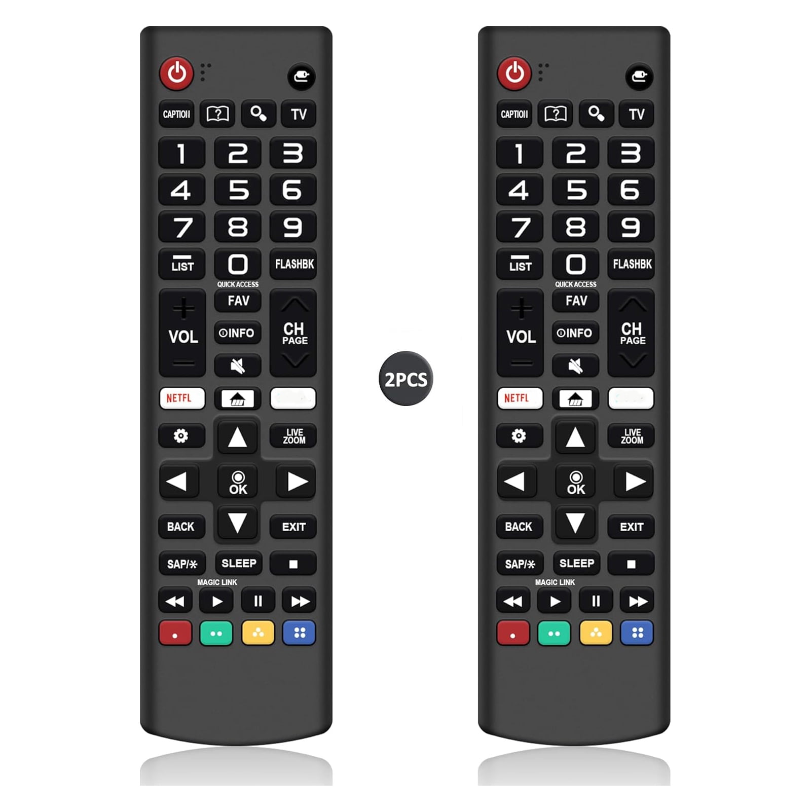 Pack of 2 compatible with LG TV Remote Replacements for AKB75095307 ...
