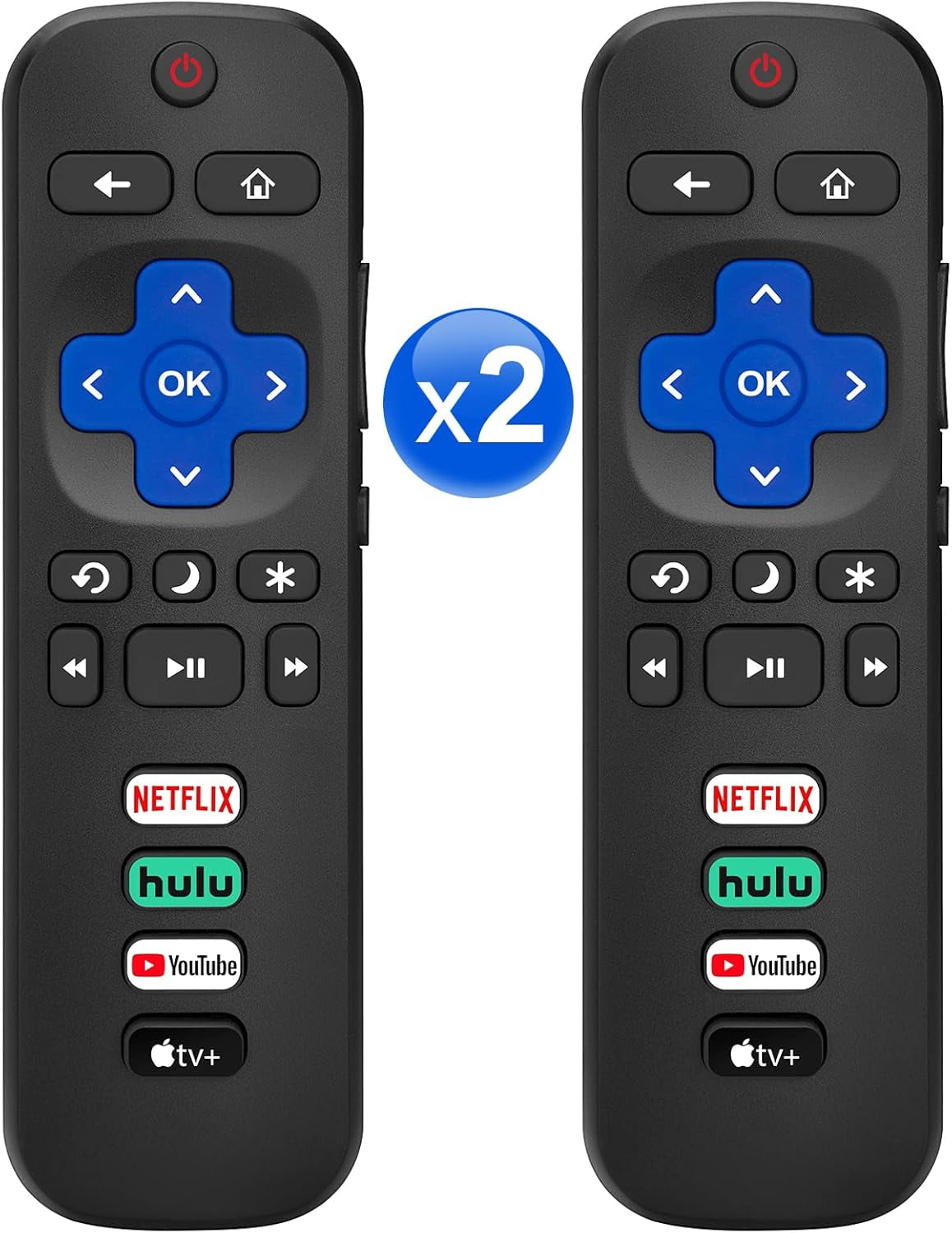 【Pack of 2】 for Roku-TV-Remote-Control-Replacement,Universal for TCL ...