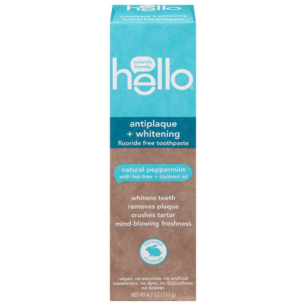 Pack of 2 hello Antiplaque + Whitening Fluoride Free Toothpaste ...